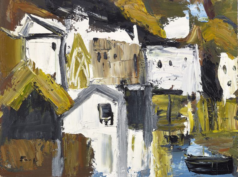 Corner of Johnshaven Harbour by David Cook | The Scottish Gallery
