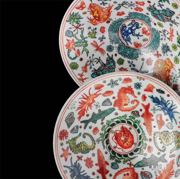 Pair of Painted Bowls by Roger Law | The Scottish Gallery
