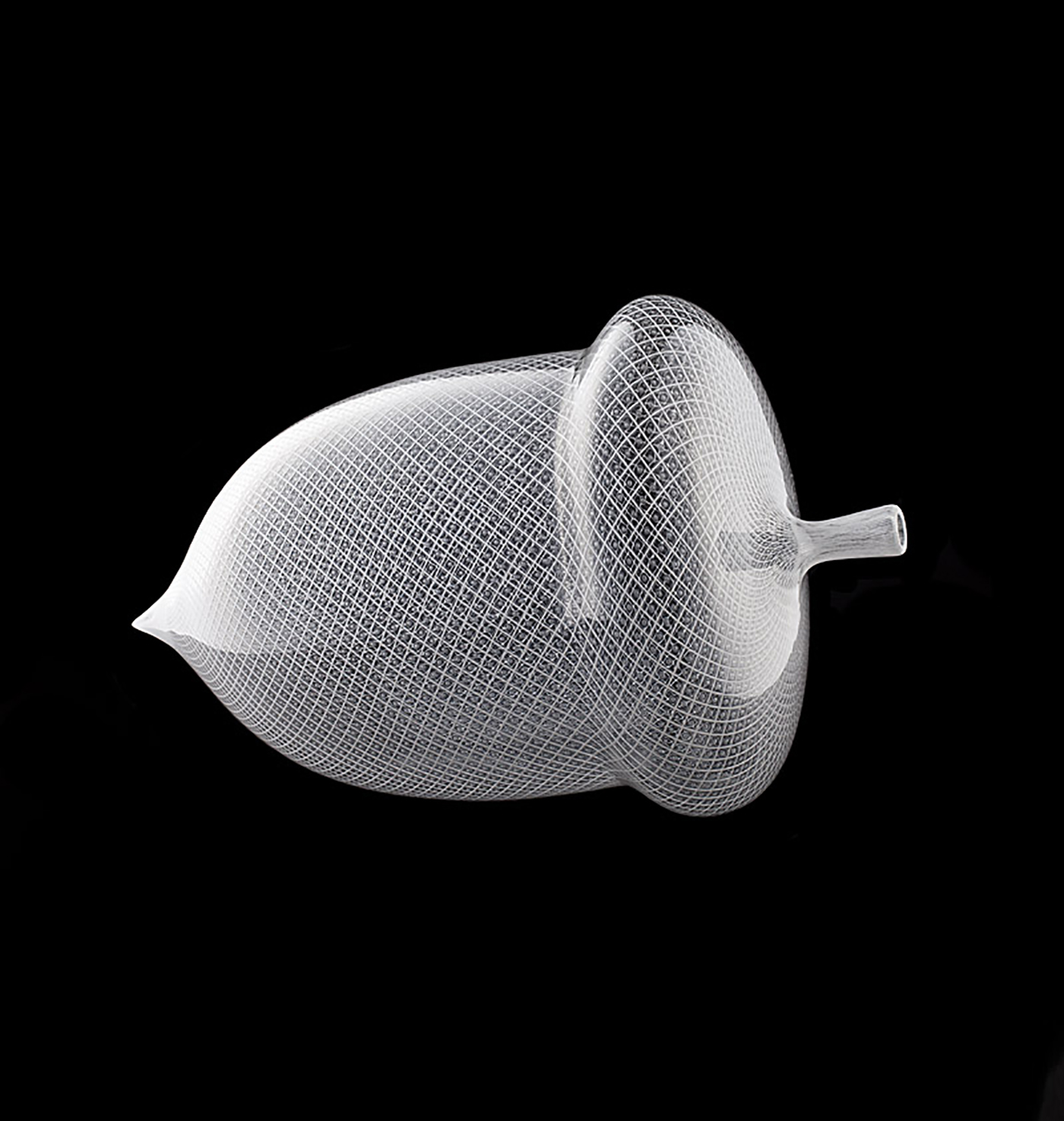 White Reticello Acorn by Dante Marioni | The Scottish Gallery