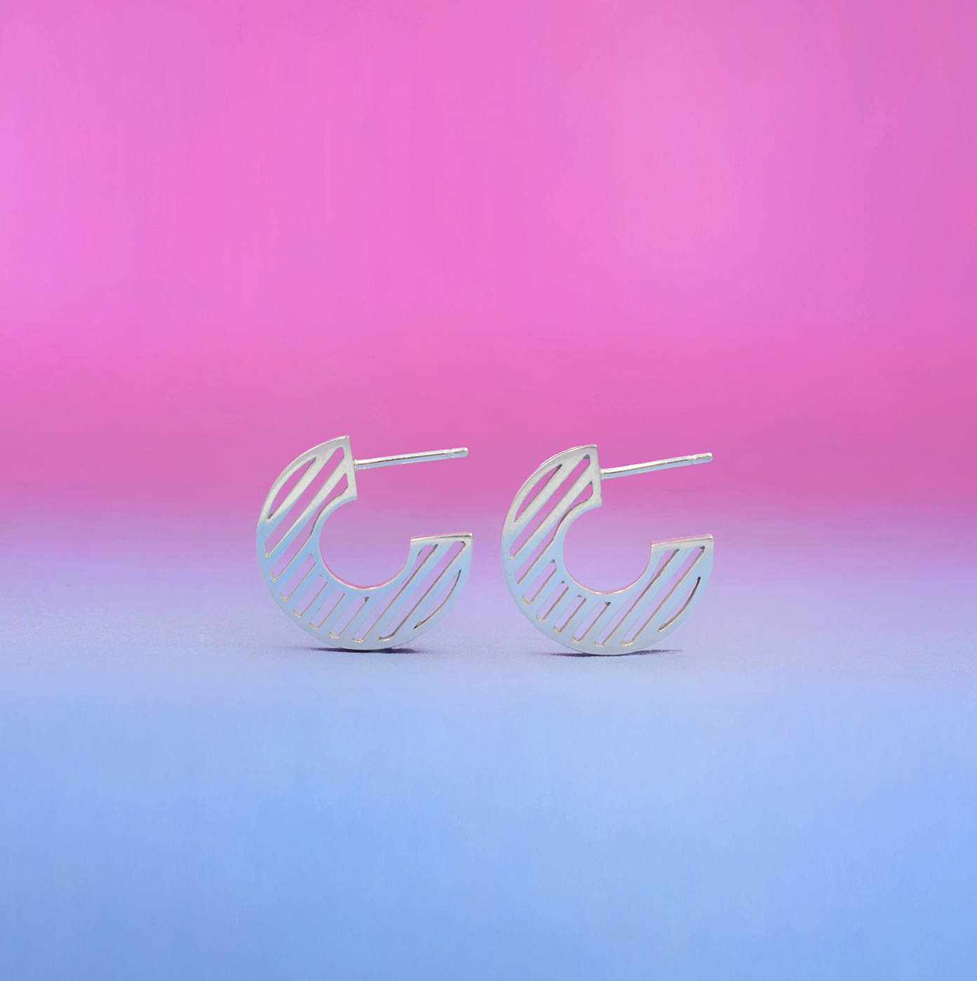 Linear Circle Hoop Earrings by Isla Christie | The Scottish Gallery