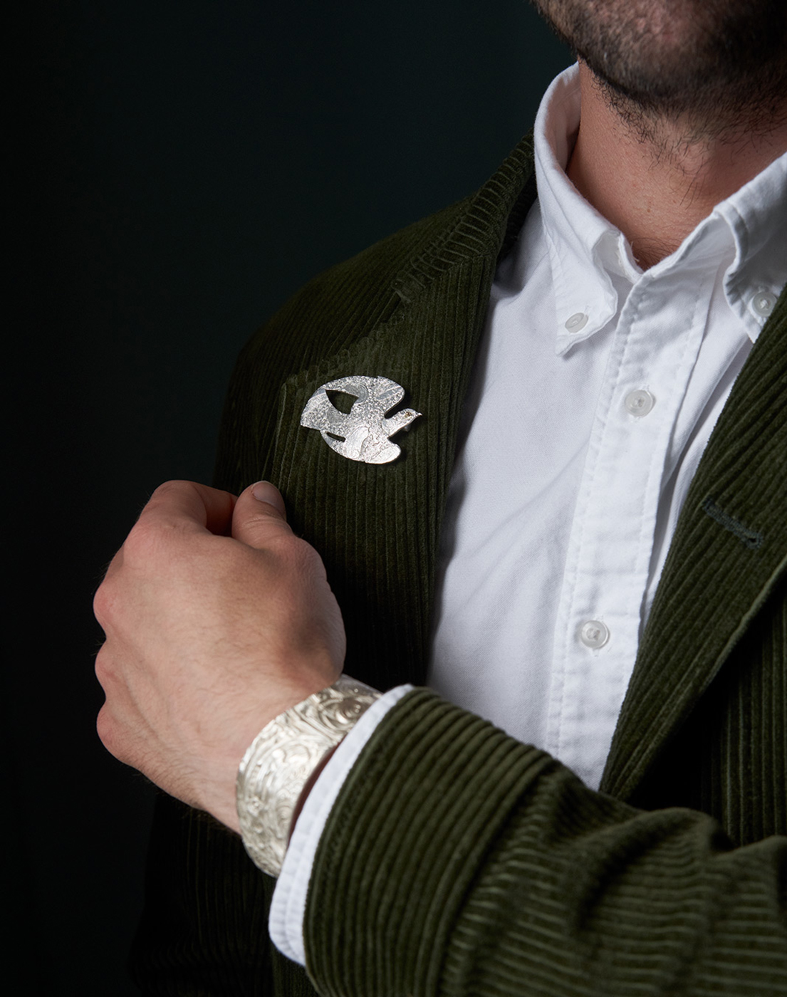 Silver Dove with Gold Bead Eye - The Scottish Gallery