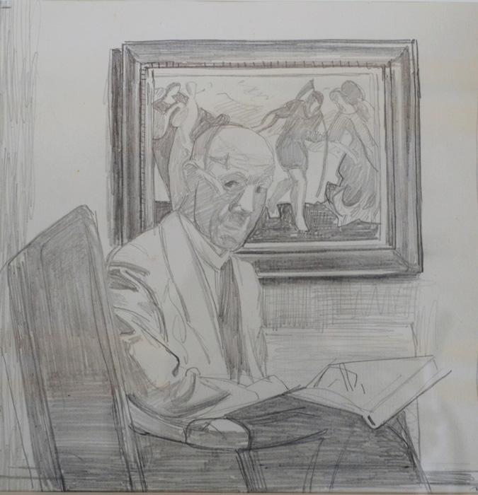 Self Portrait Study for The Blue Shirt - The Scottish Gallery