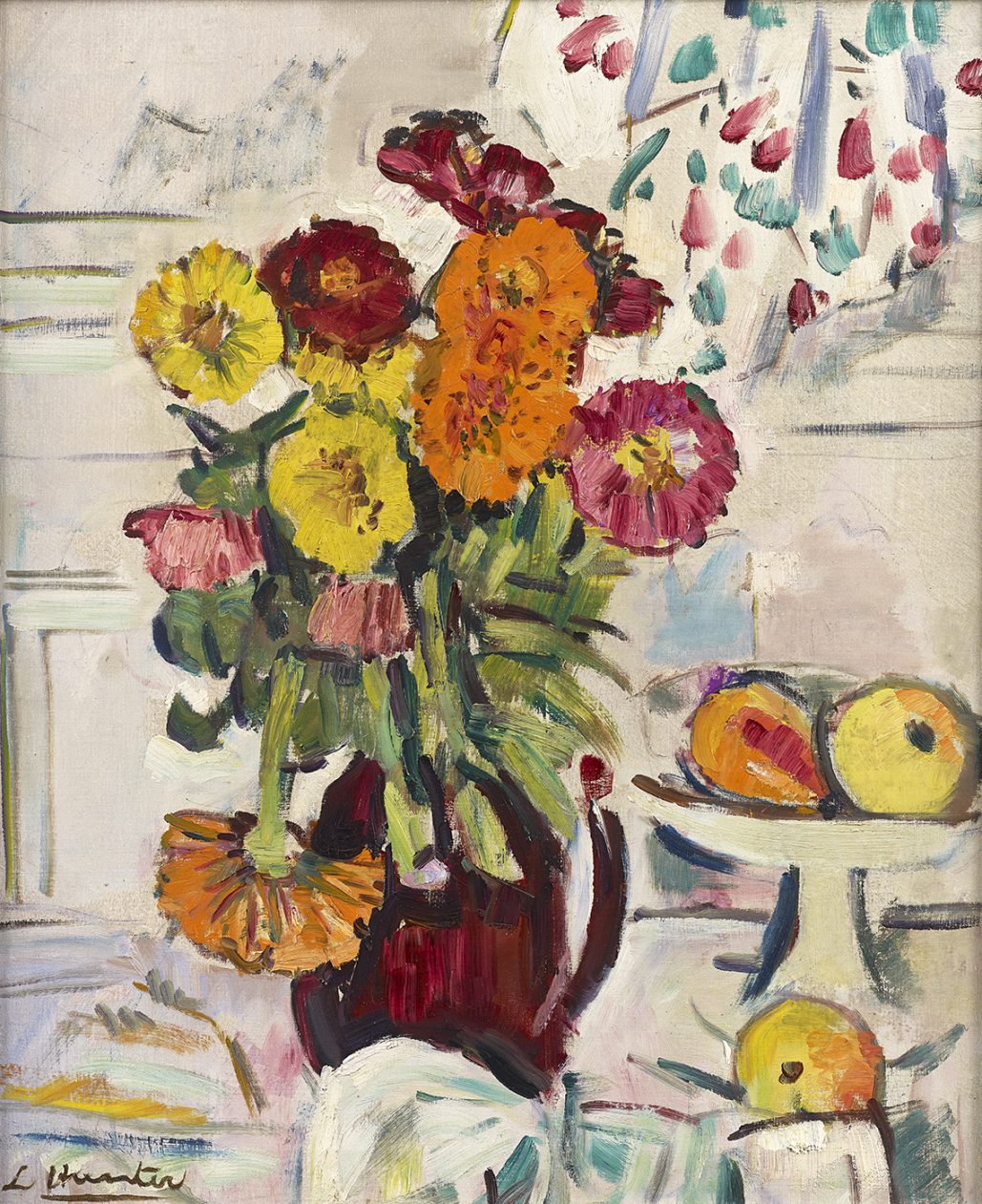 A Still Life with Fruit and Flowers by George Leslie Hunter | The ...