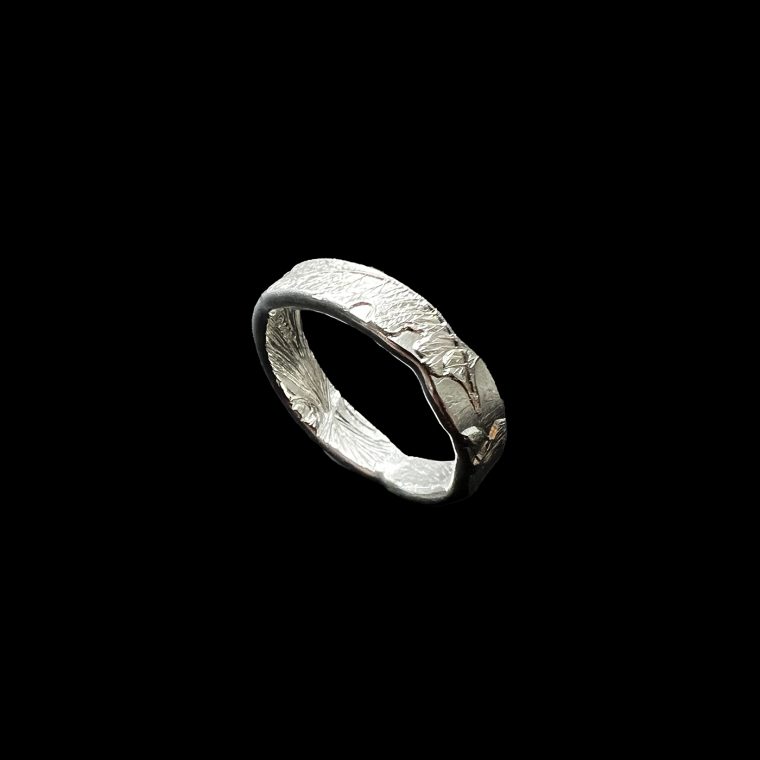 Oak Leaf Struck Ring by Malcolm Appleby (Jewellery) | The Scottish Gallery