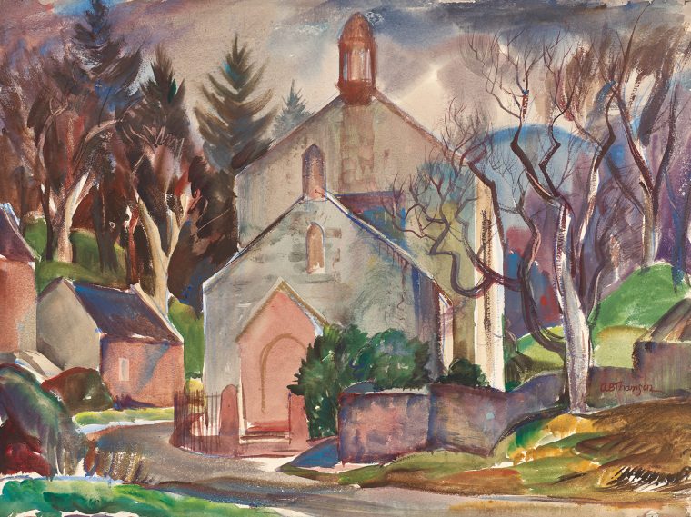 Village Church with Trees by Adam Bruce Thomson | The Scottish Gallery