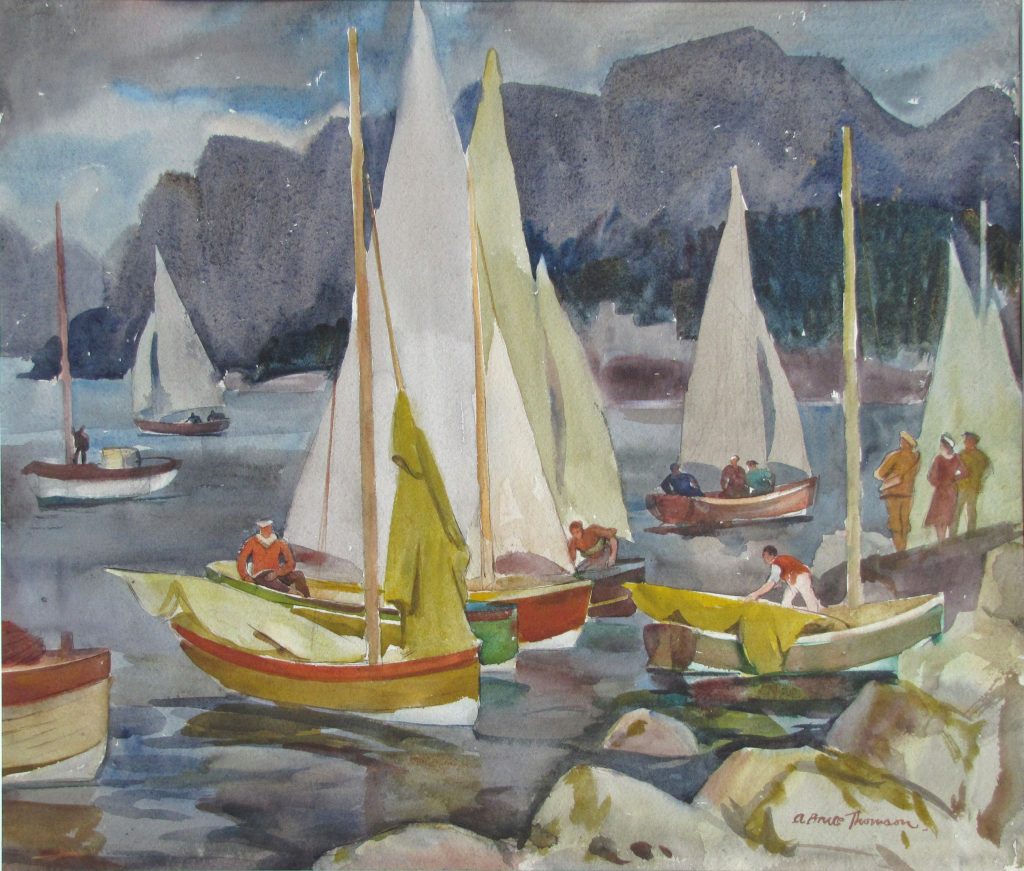 Sailing Boats, Loch Carron by Adam Bruce Thomson | The Scottish Gallery