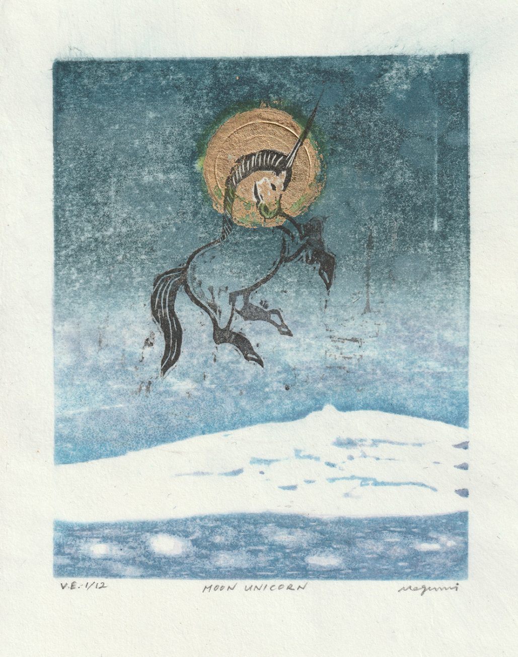 Moon Unicorn by Megumi Barrington Uenoyama | The Scottish Gallery