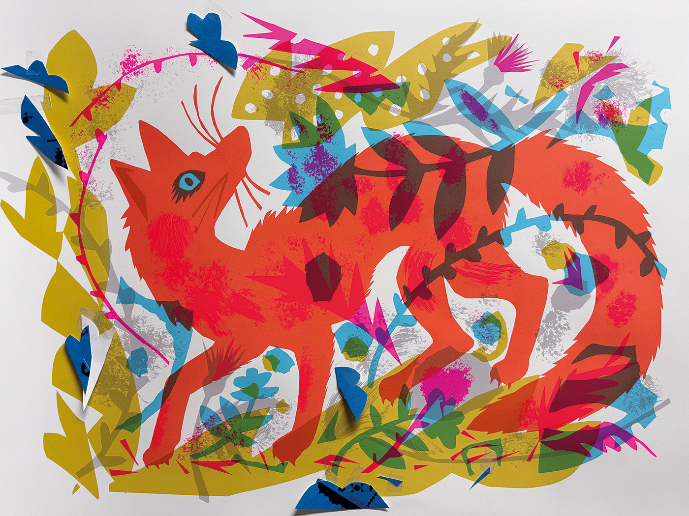Fox by Mark Hearld (Printmaker) | The Scottish Gallery