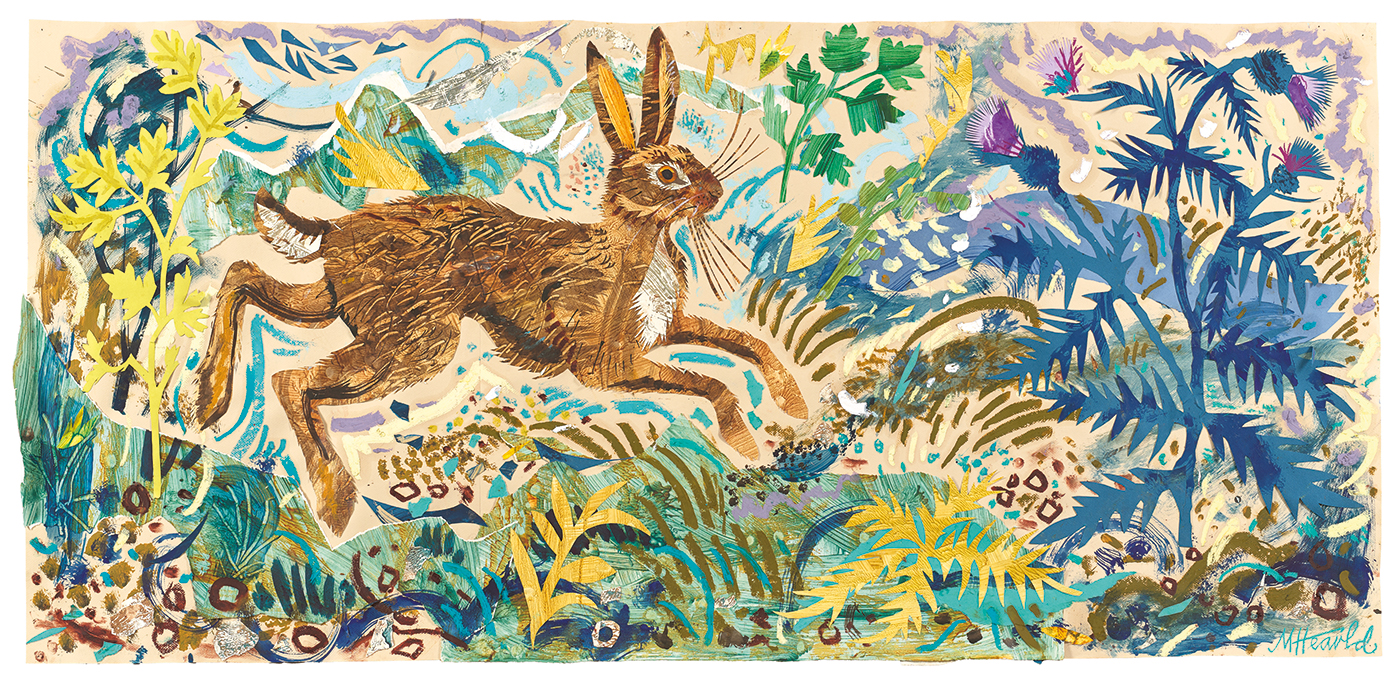 Hare and Thistles by Mark Hearld | The Scottish Gallery