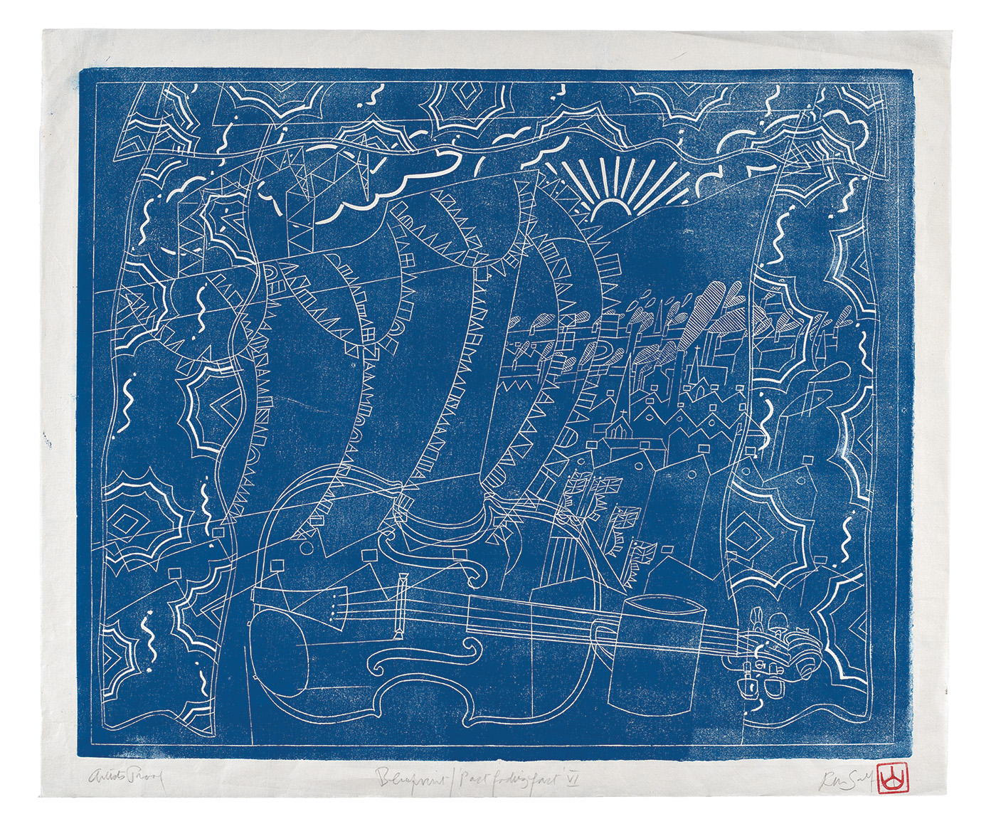 Blueprint, Past Fading Fast VI by Ron Sandford | The Scottish Gallery