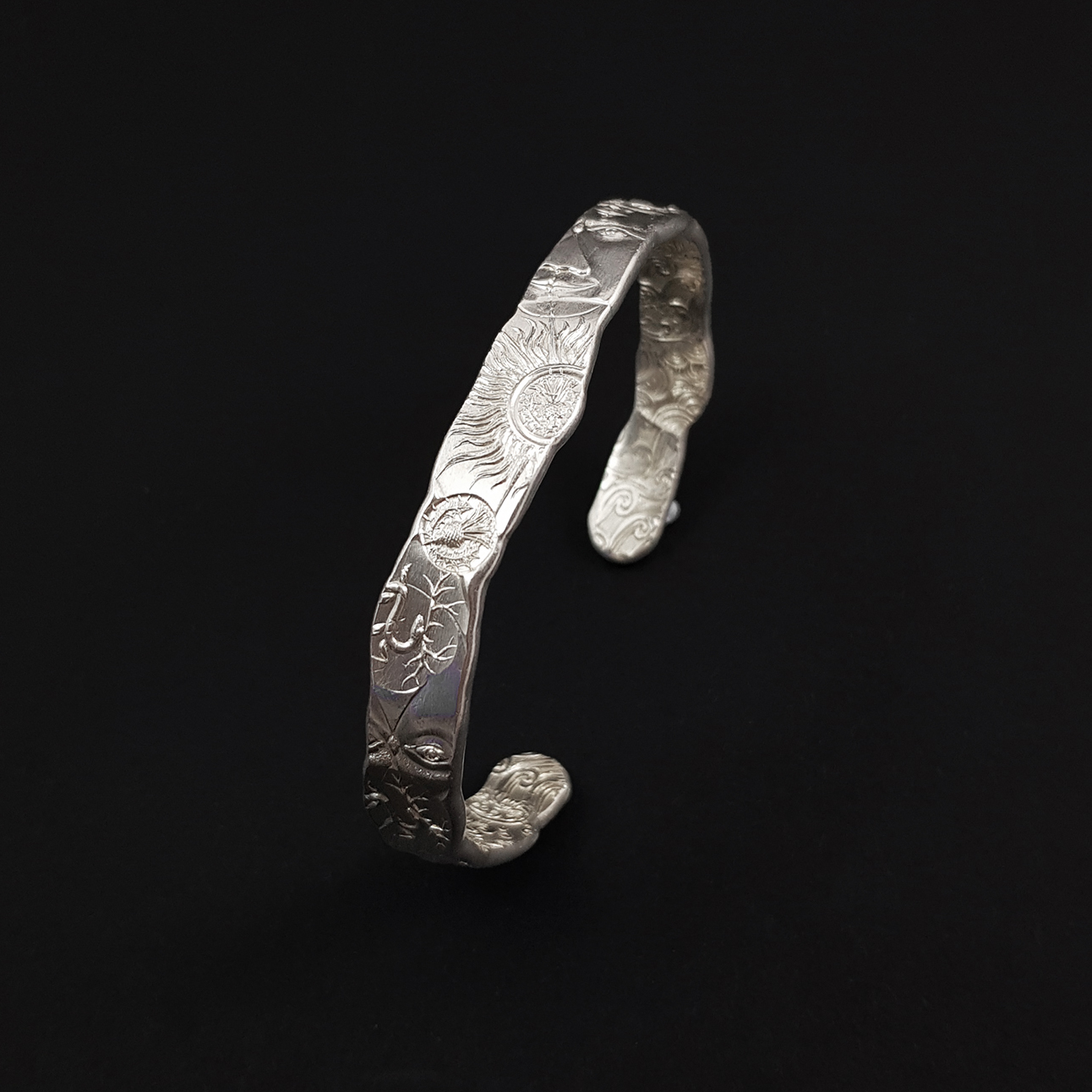 Sun, Thistle & Stag Slipover Bangle by Malcolm Appleby (Jewellery ...