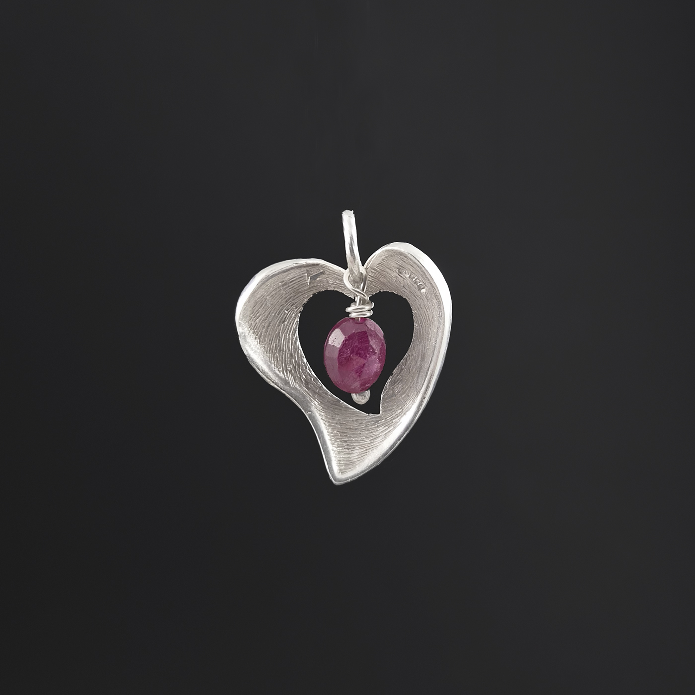 Ruby Shell Heart Pendant by Malcolm Appleby (Jewellery) | The Scottish ...