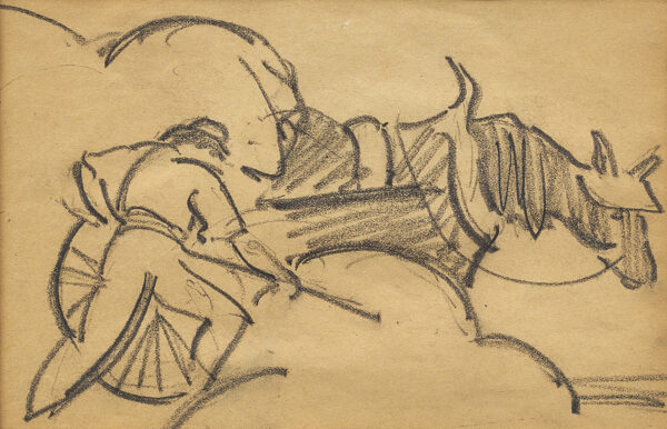 Man with Horse and Cart by Margaret Morris | The Scottish Gallery
