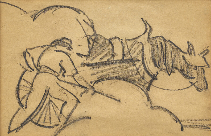 Man with Horse and Cart by Margaret Morris | The Scottish Gallery